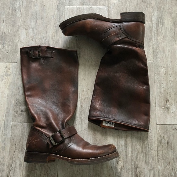 Frye | Shoes | Frye Veronica Leather Slouch Boots | Poshmark